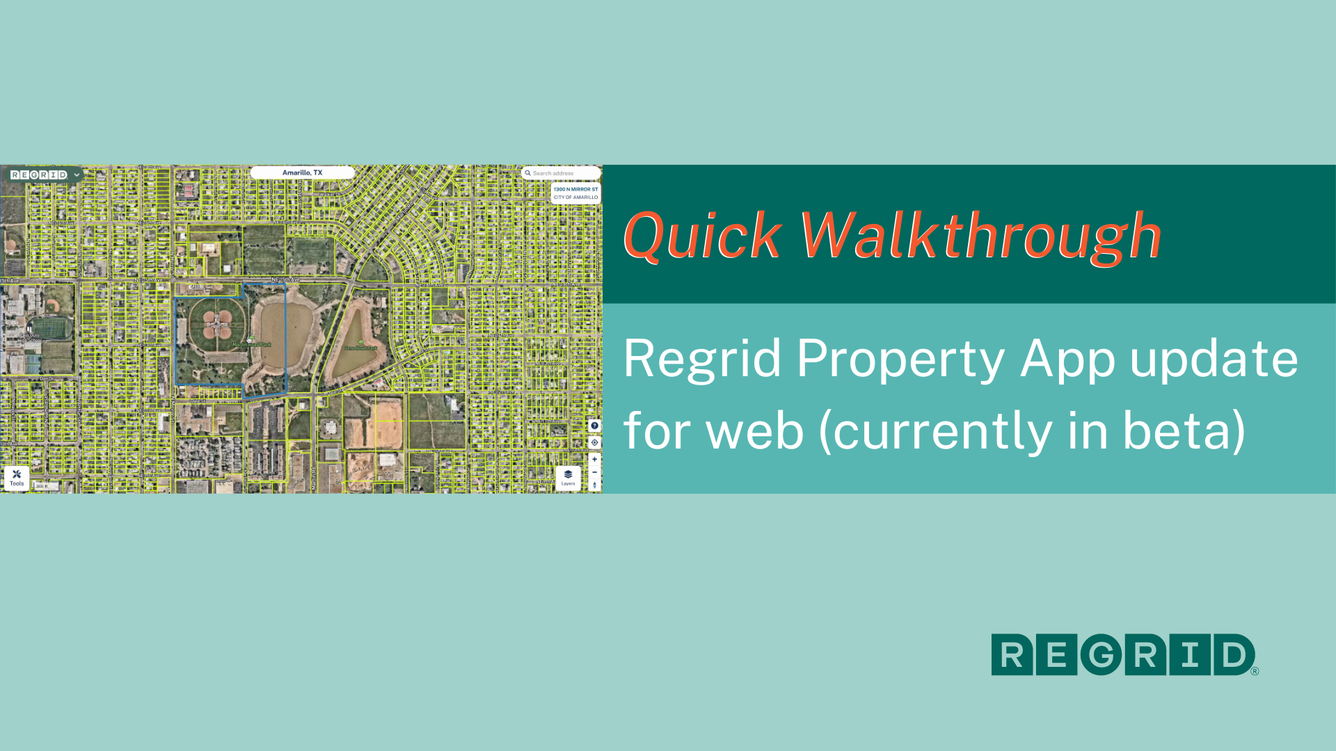 Quick Walkthrough - Regrid Property App update for web (in beta)